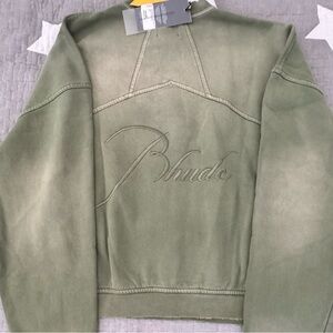 Rhude | Sweaters | Brand New Rhude Sage Green Crewneck Sweater With ...